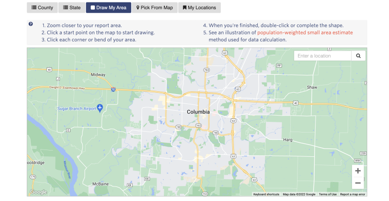 How to Use the Draw My Area Tool - SparkMap