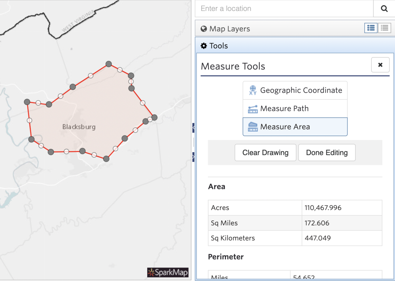 How to Use the Measure Tool - SparkMap