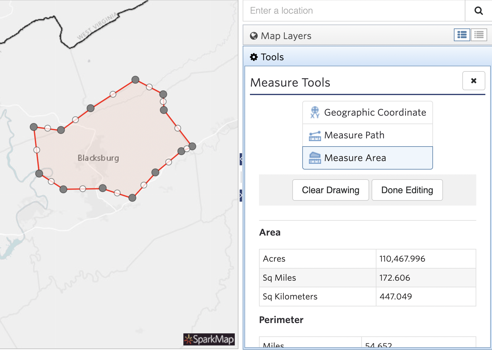 How to Use the Measure Tool - SparkMap