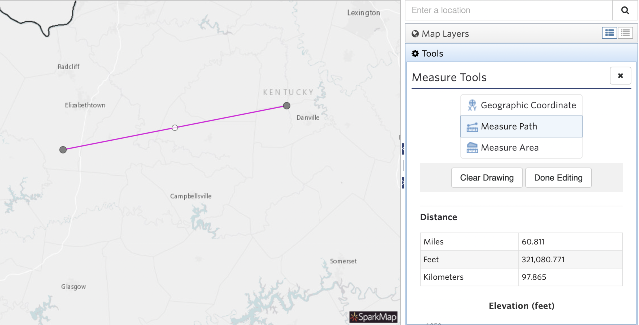 How to Use the Measure Tool - SparkMap