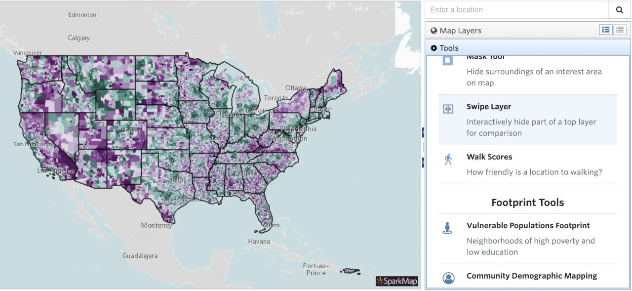 How to Use the Swipe Layer Tool - SparkMap