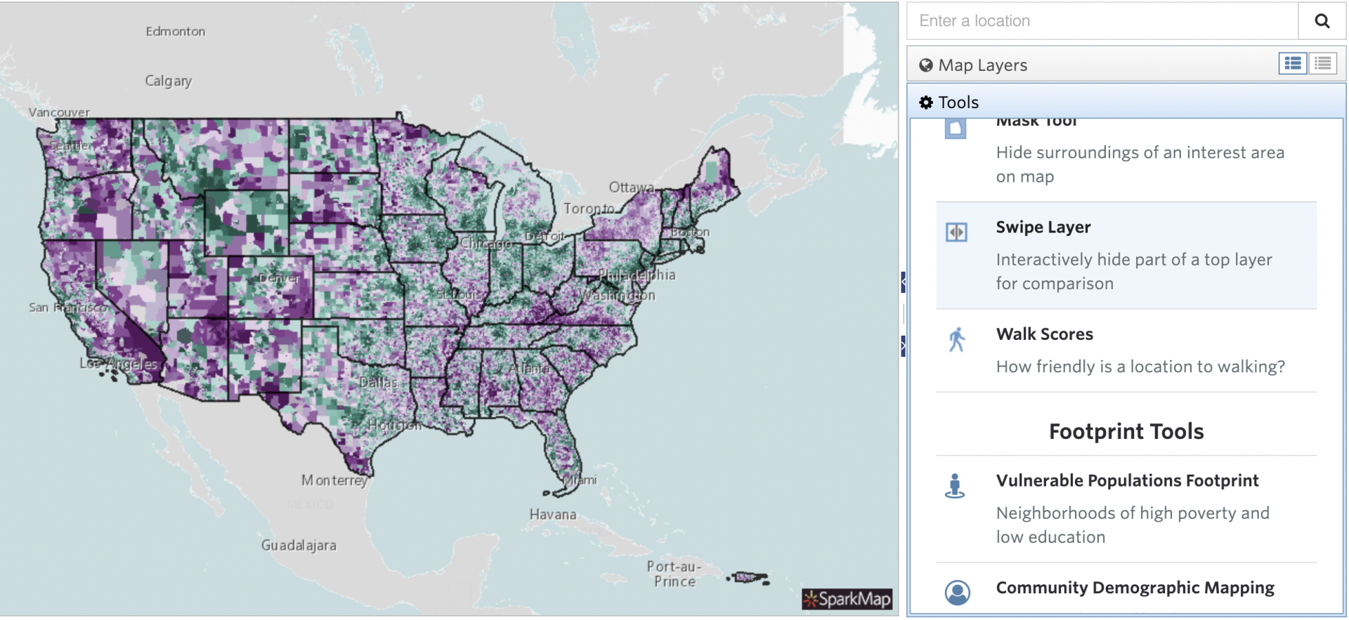 How to Use the Swipe Layer Tool - SparkMap