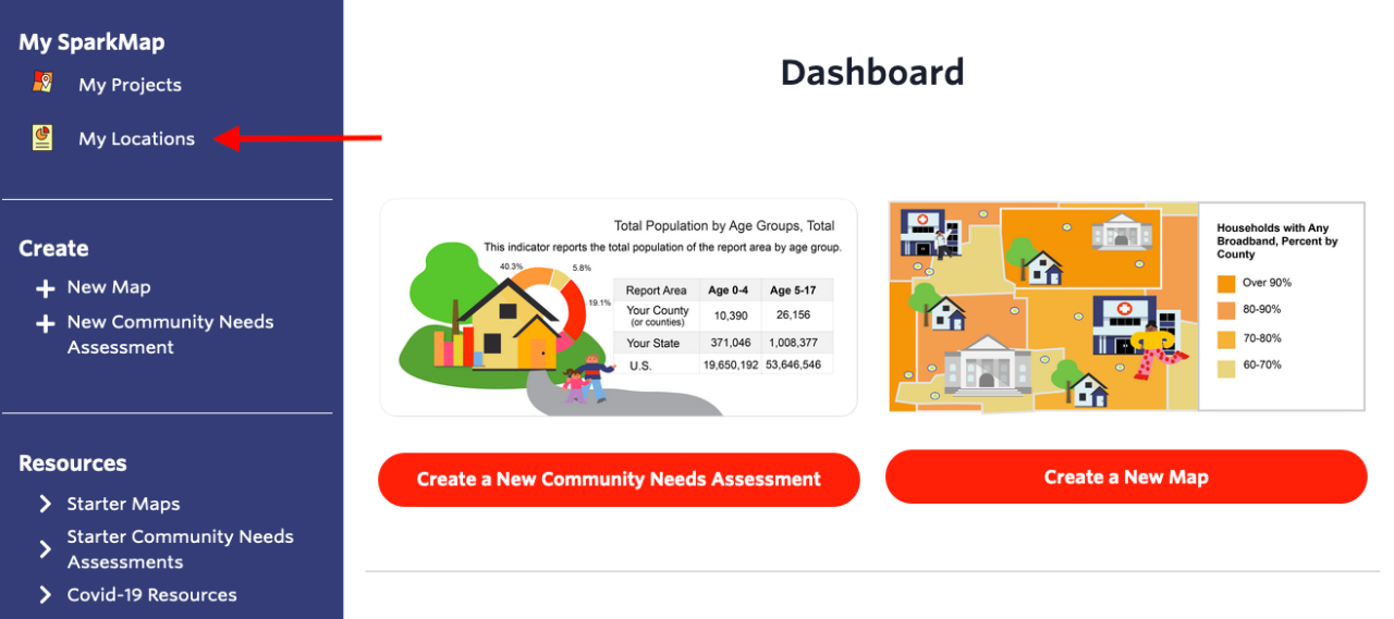 How to Save and Access Locations - SparkMap