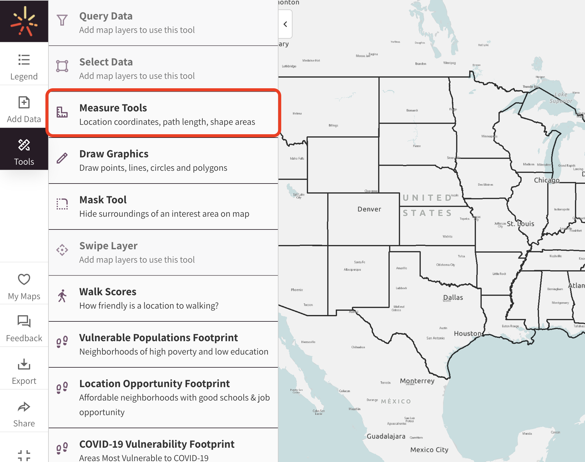 How to Use the Measure Tool - SparkMap